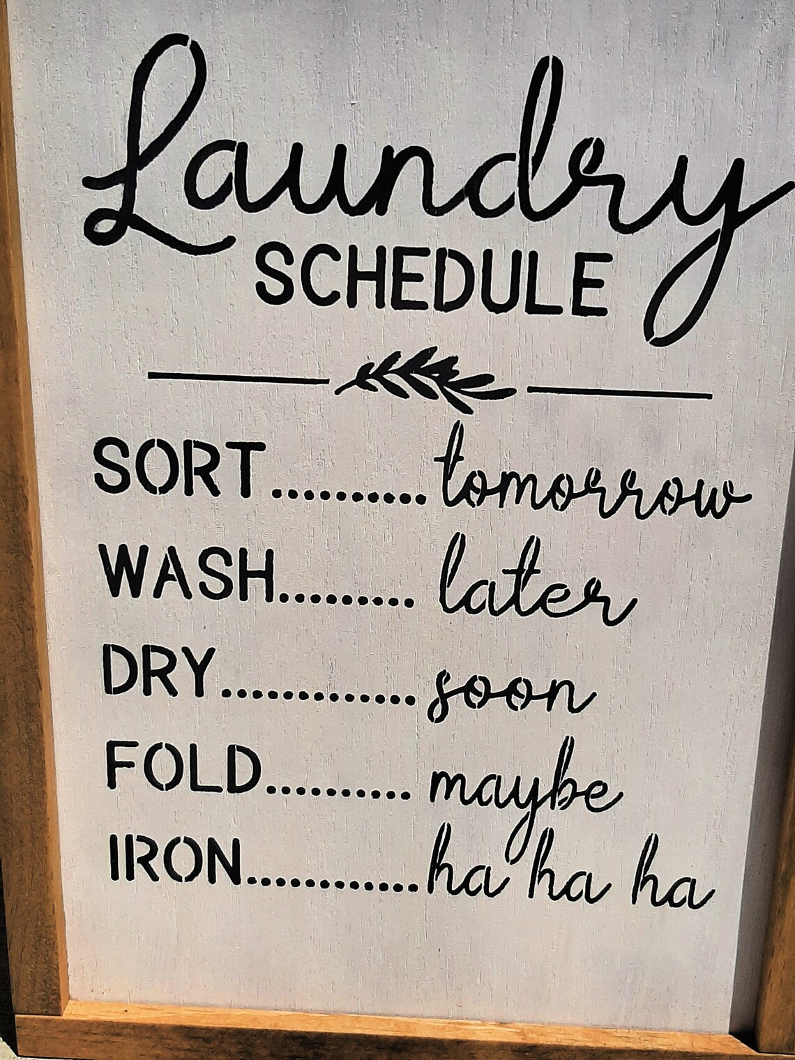 Laundry Schedule Sign Funny Laundry Sign Farmhouse Laundry | Etsy