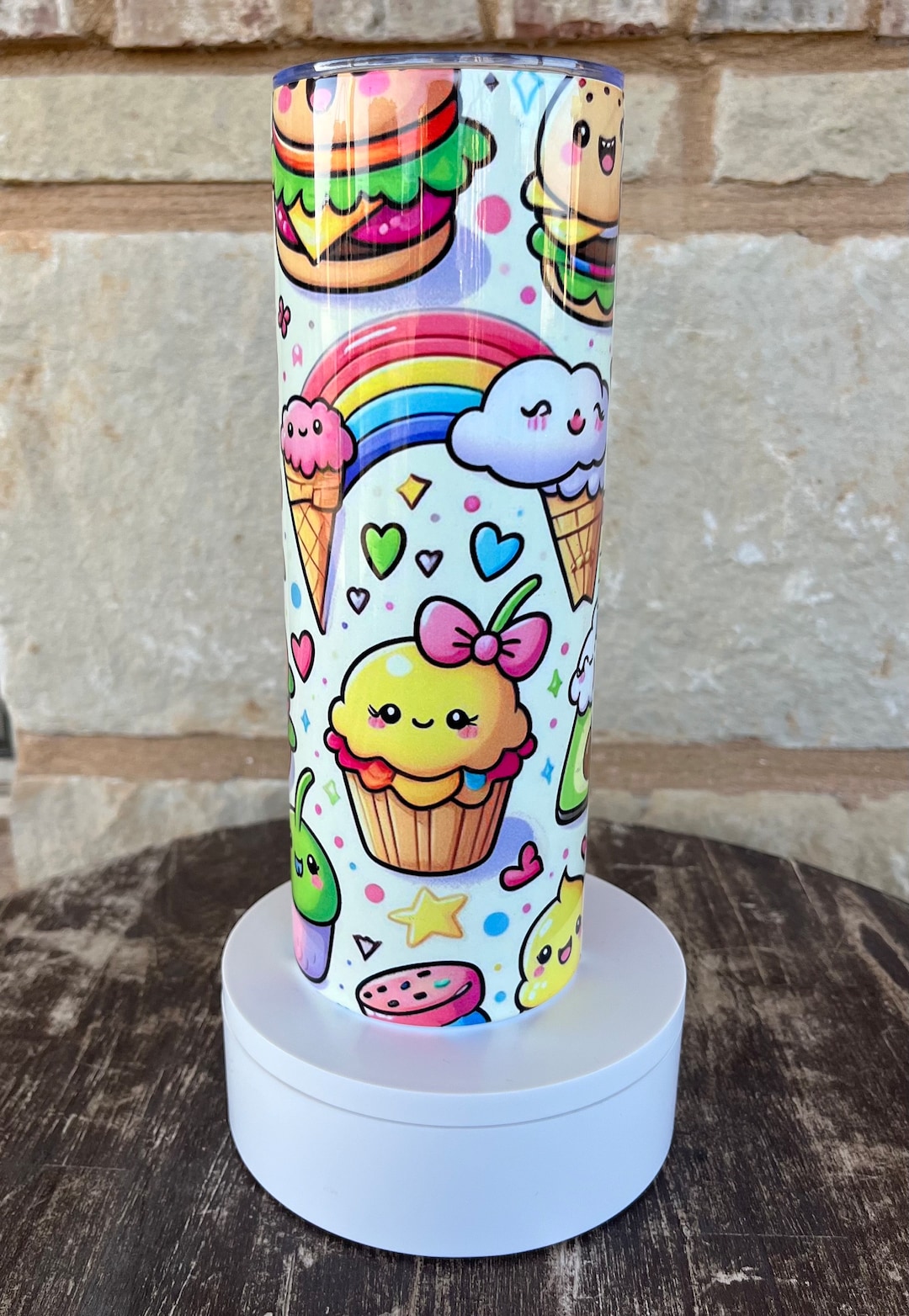 Kawaii Food Tumbler. Custom Stainless-steel Tumbler. Skinny Tumbler ...