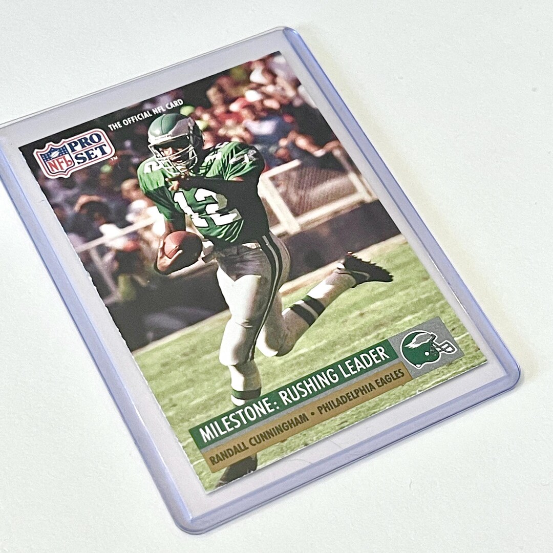 1991 Randall Cunningham NFL Pro Set 24 Milestone Rushing Leader ...