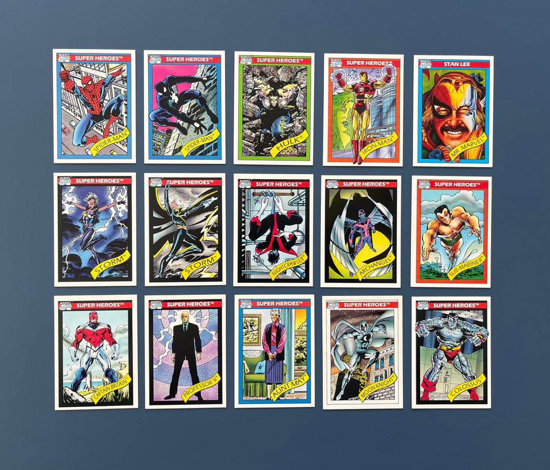1990 Spider-man Marvel Super-heroes Comic Cards - Etsy