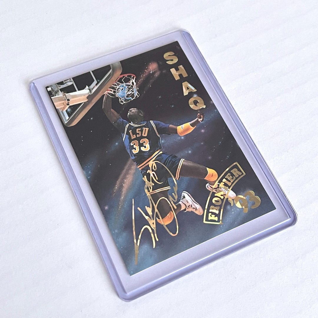 1993 Shaquille O'neal Frontier Sports SHAQ Gold Signature Orlando Magic ...