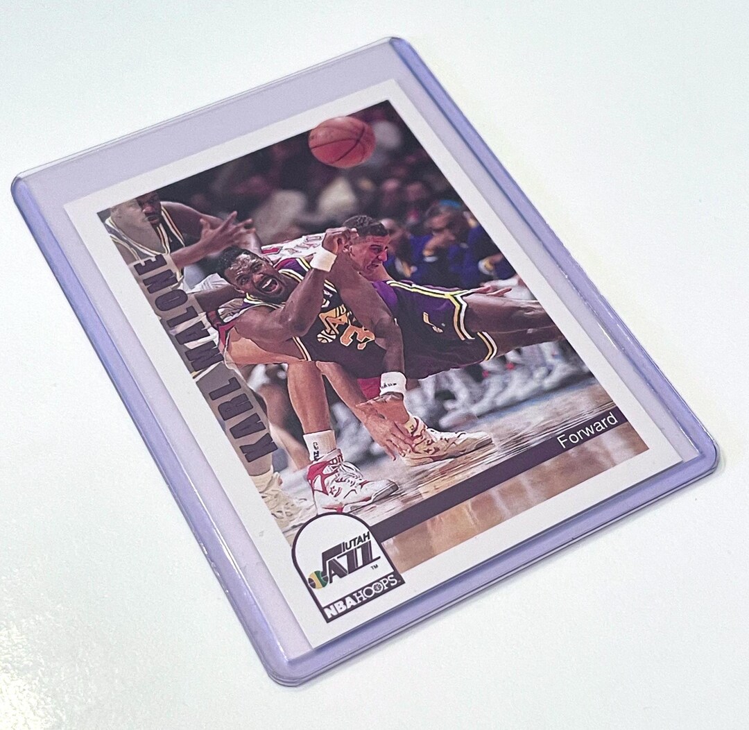 1992 Karl Malone NBA Hoops 227 Utah Jazz NBA Basketball Player Trading ...