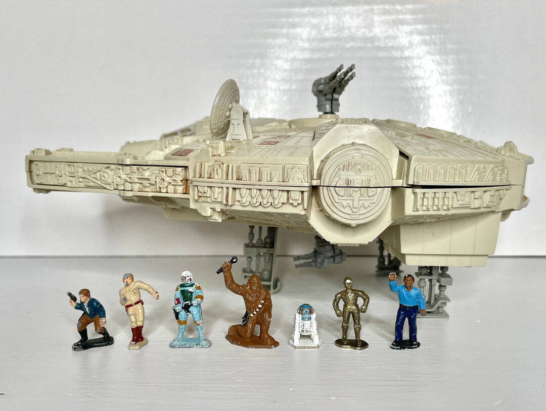 1982 Millennium Falcon and 6 Die Cast Figures Micro Collection Star ...