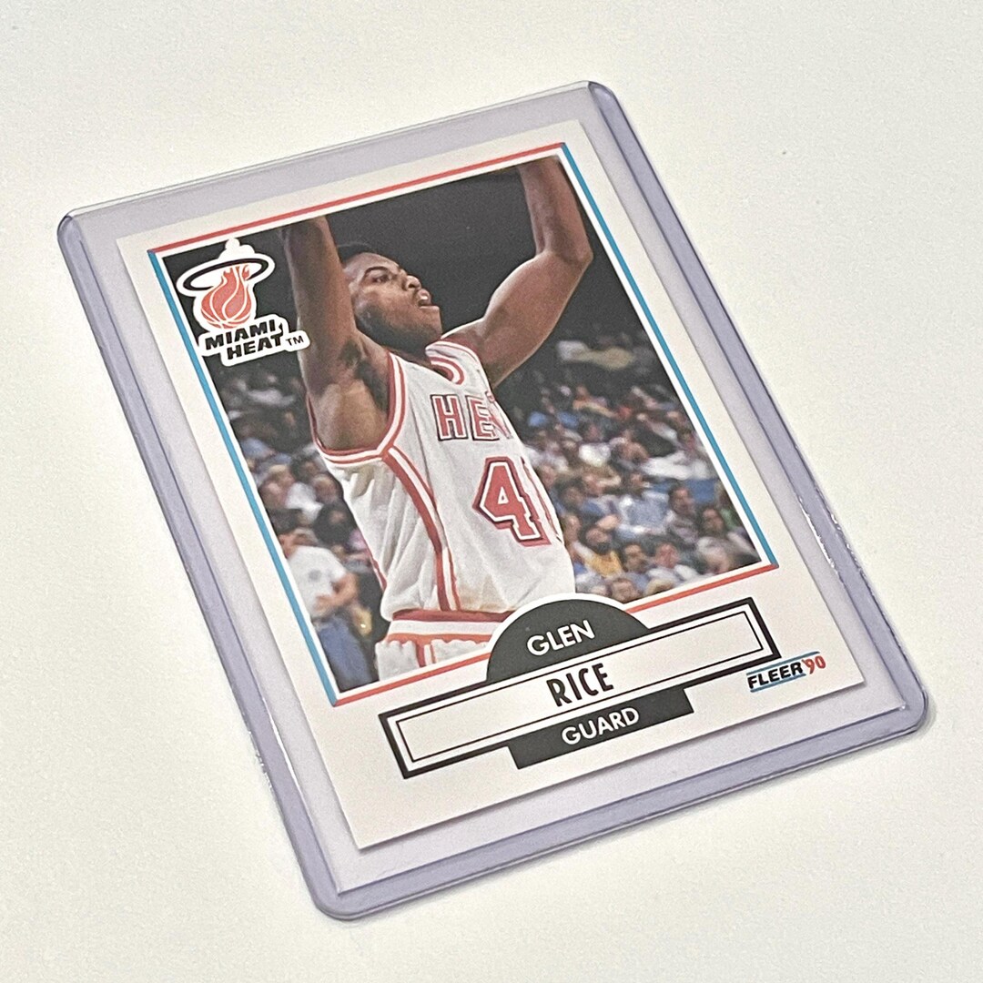 1990 Glen Rice Fleer 101 Rookie Miami Heat NBA Basketball Player ...
