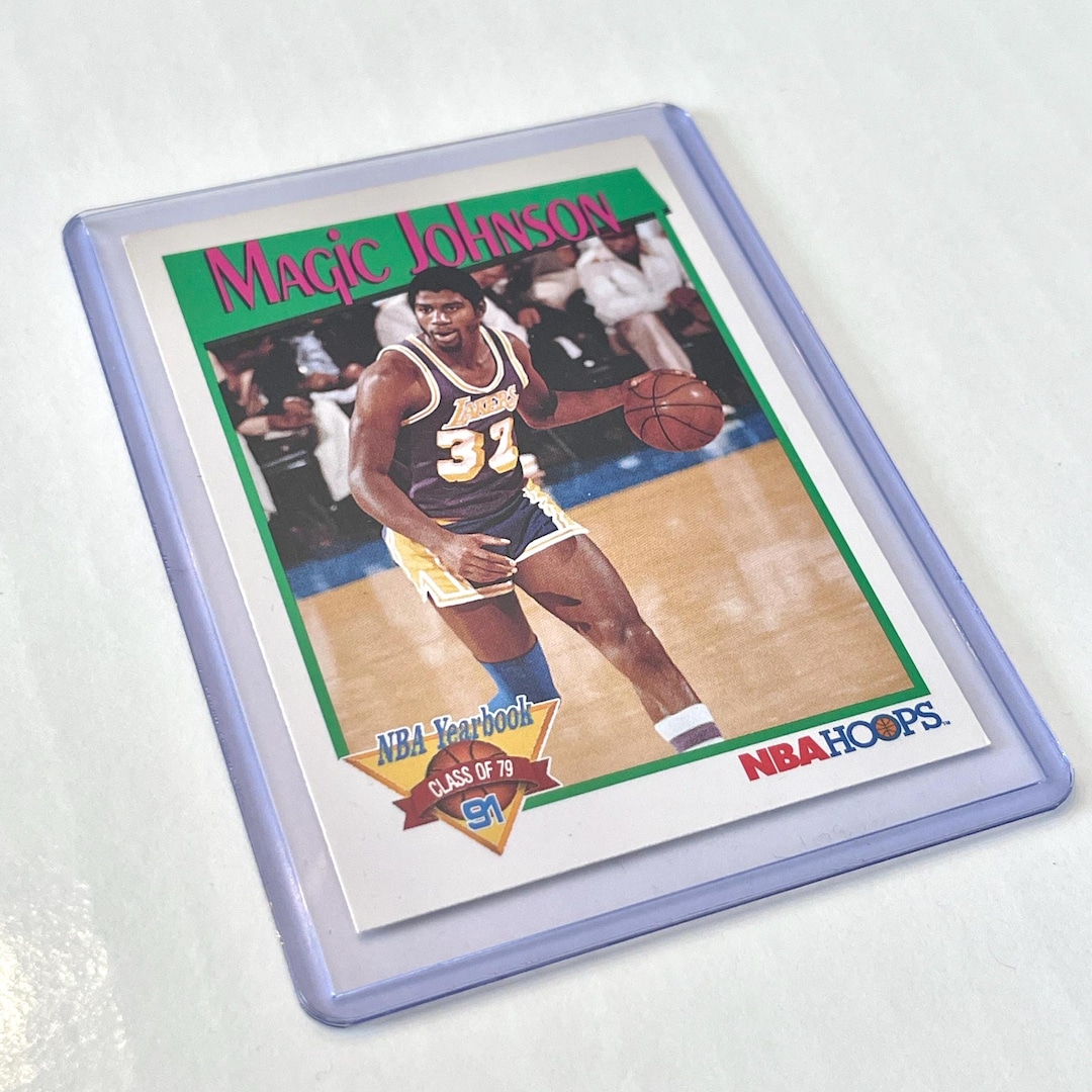 1991 Earvin Magic Johnson NBA Hoops 32 Look Back NBA Yearbook Class of ...
