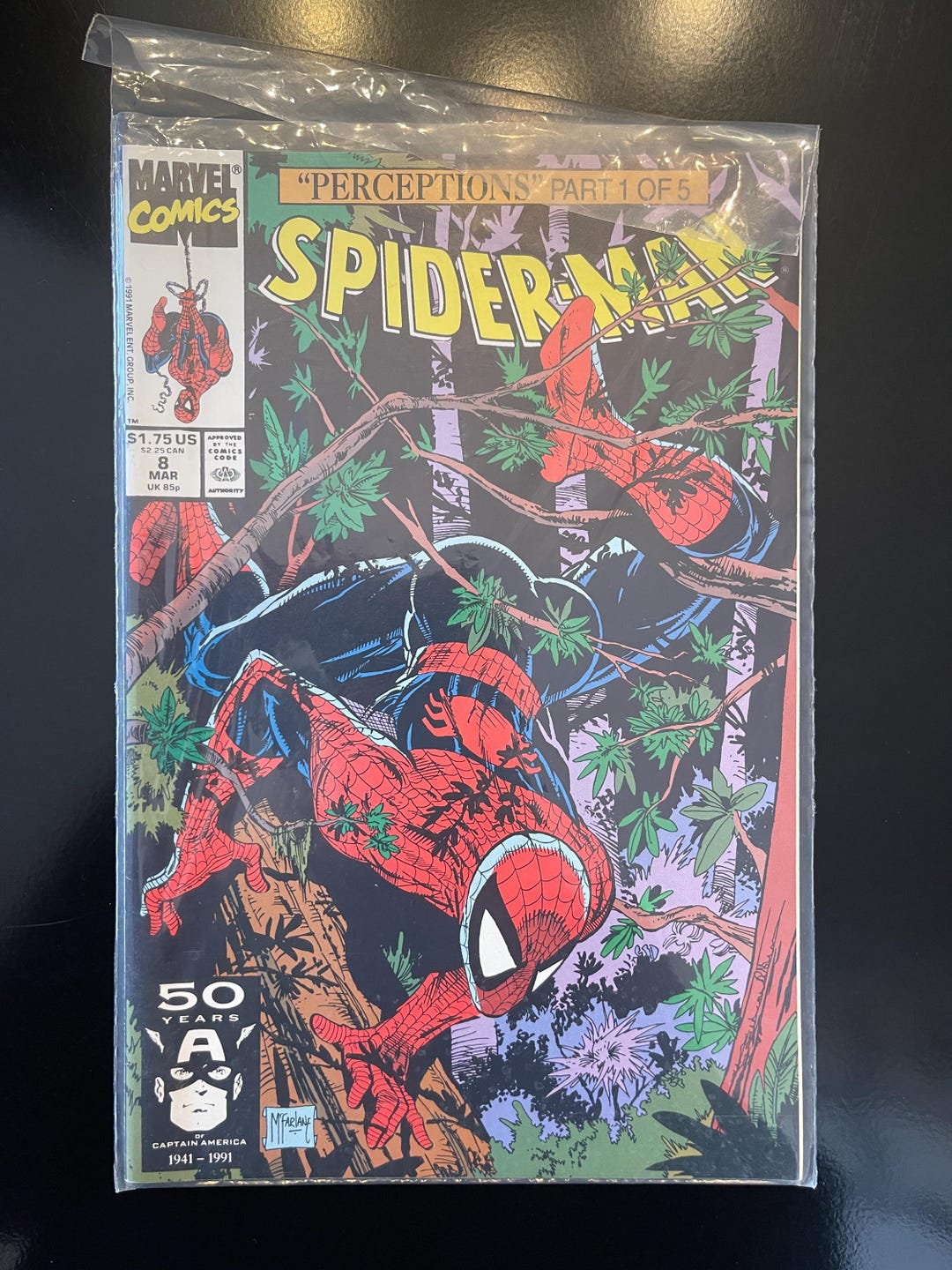 1991 Spider-man Perceptions Part 1 of 5 March #8 Marvel Comic Comic Book 50 Years of Captain ...