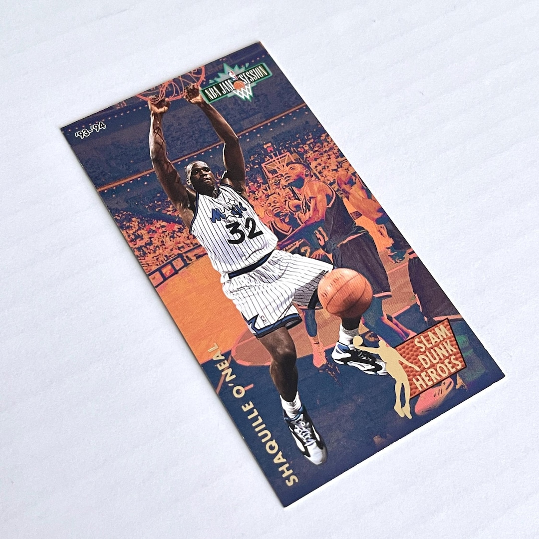 1993 Shaquille O'neal Fleer 7 of 8 NBA Jam Session Slam Dunk Heroes ...