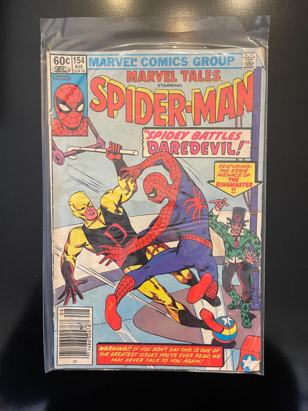 1983 Marvel Tales Starring Spider-man August #154 Marvel Comic Book ...