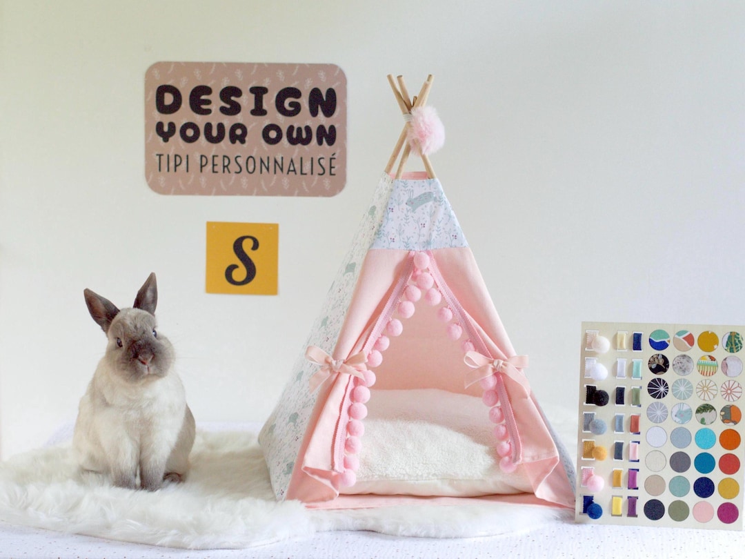 Personalized Rabbit Teepee or Custom Guinea Pig Tent - Design Your Own ...