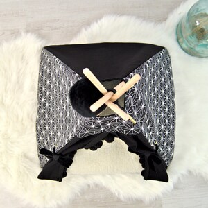 Rabbit Teepee With Soft Cushion - Asanoha Fabric Rabbit House - Small ...