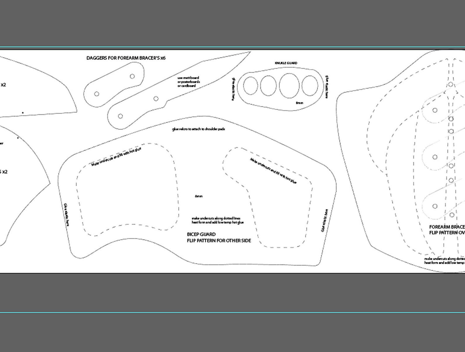 RH Arm Armor Templates | Etsy