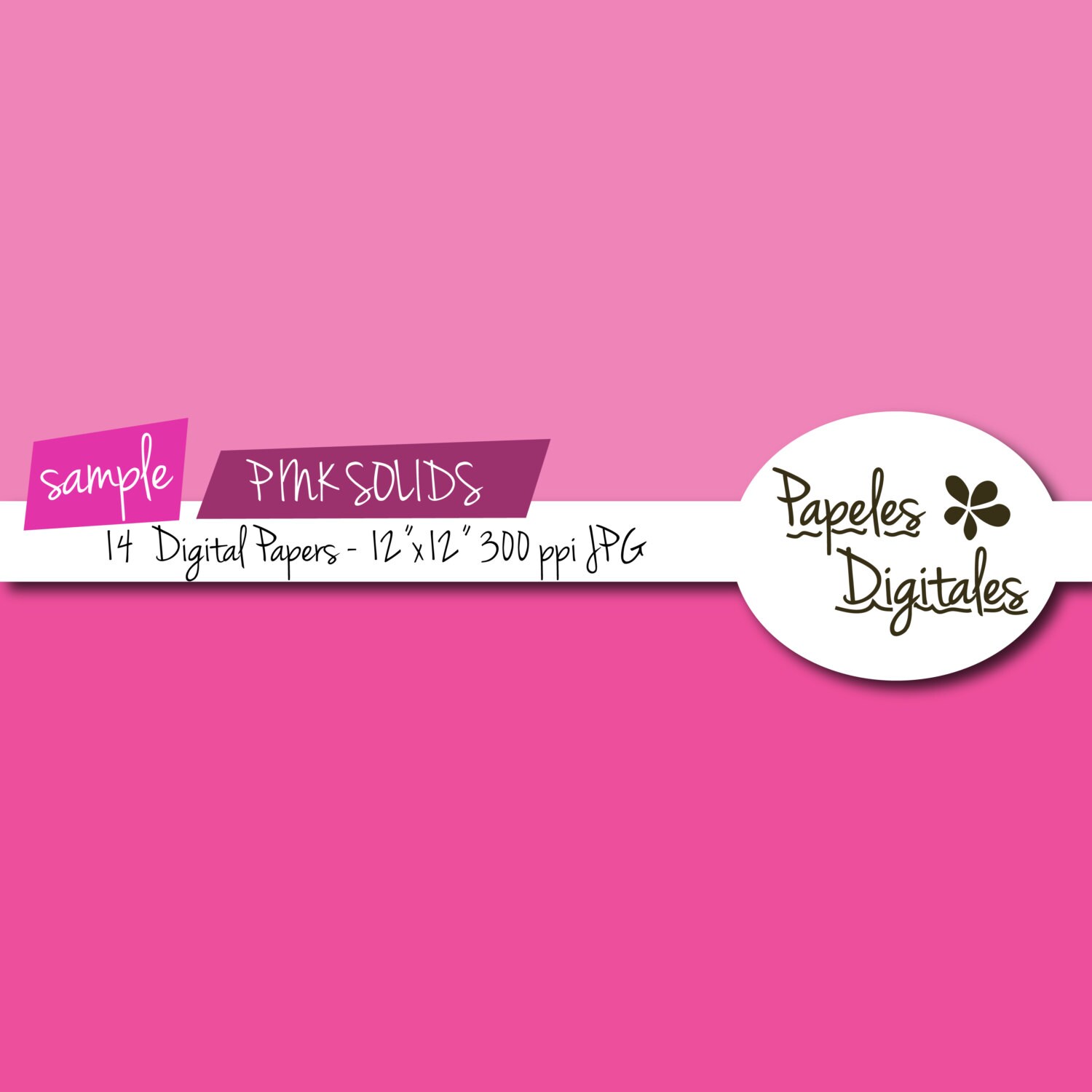 Pink Solids Digital Paper Pack - Digital Papers / Printable Backgrounds ...