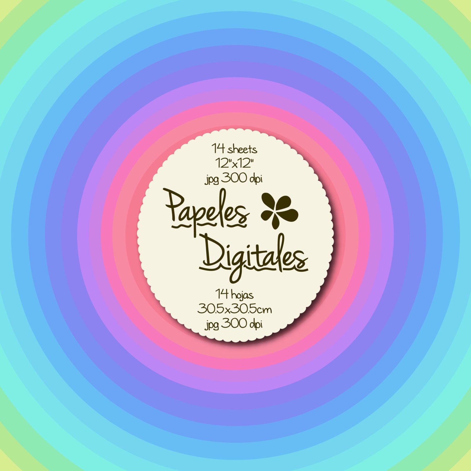 Pastel Rainbow Digital Papers - Colorful Pastels Digital Backgrounds ...