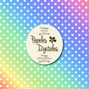 Pastel Rainbow Digital Papers - Colorful Pastels Digital Backgrounds ...