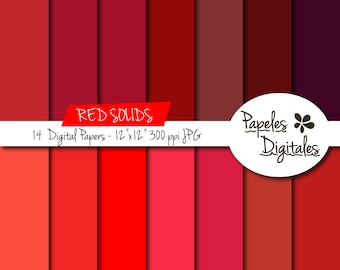 Brights Solid Digital Paper Pack - Digital Papers / Printable ...