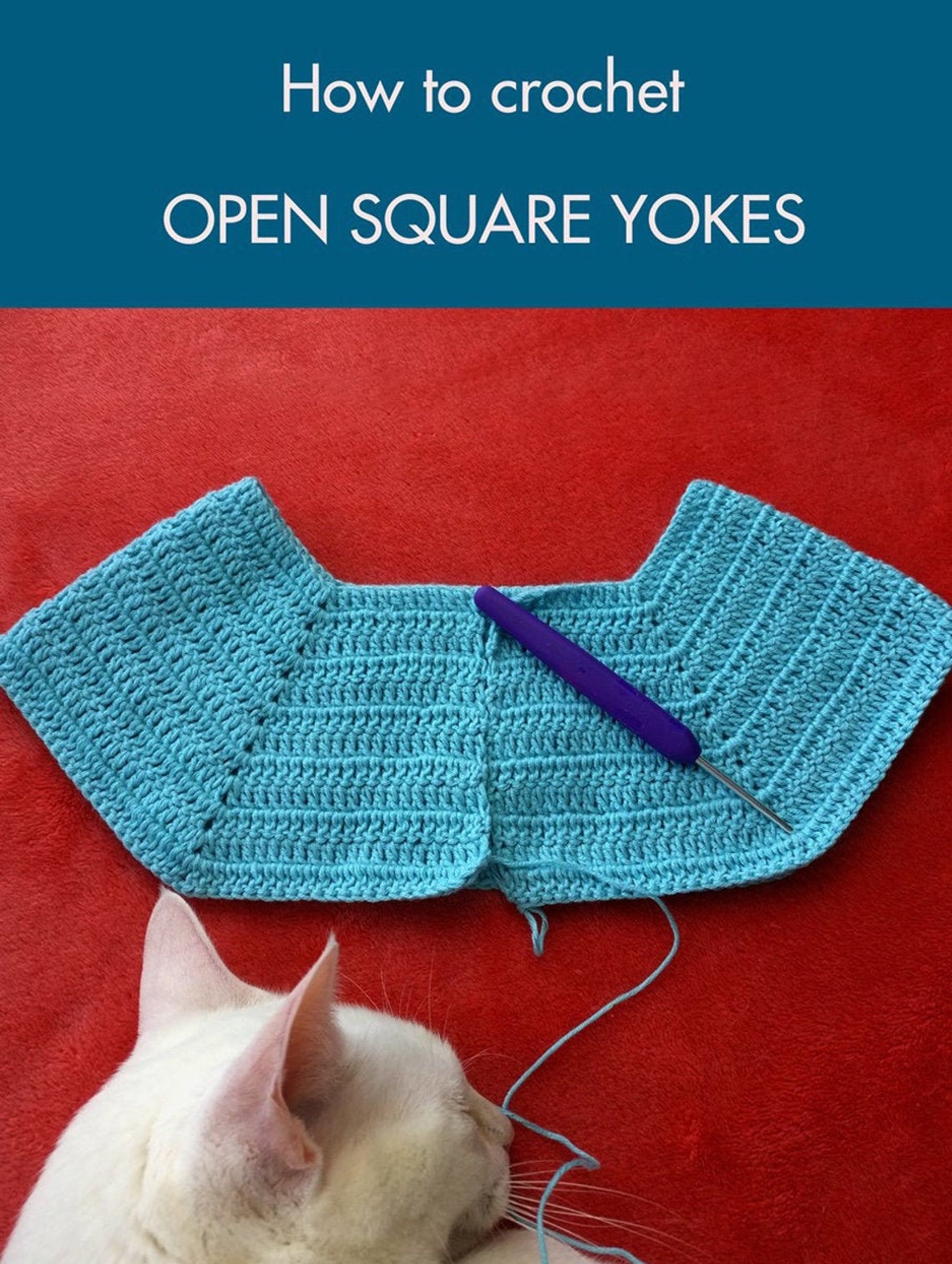 How to Crochet OPEN SQUARE YOKES - Detailed Tutorial With Step by Step ...