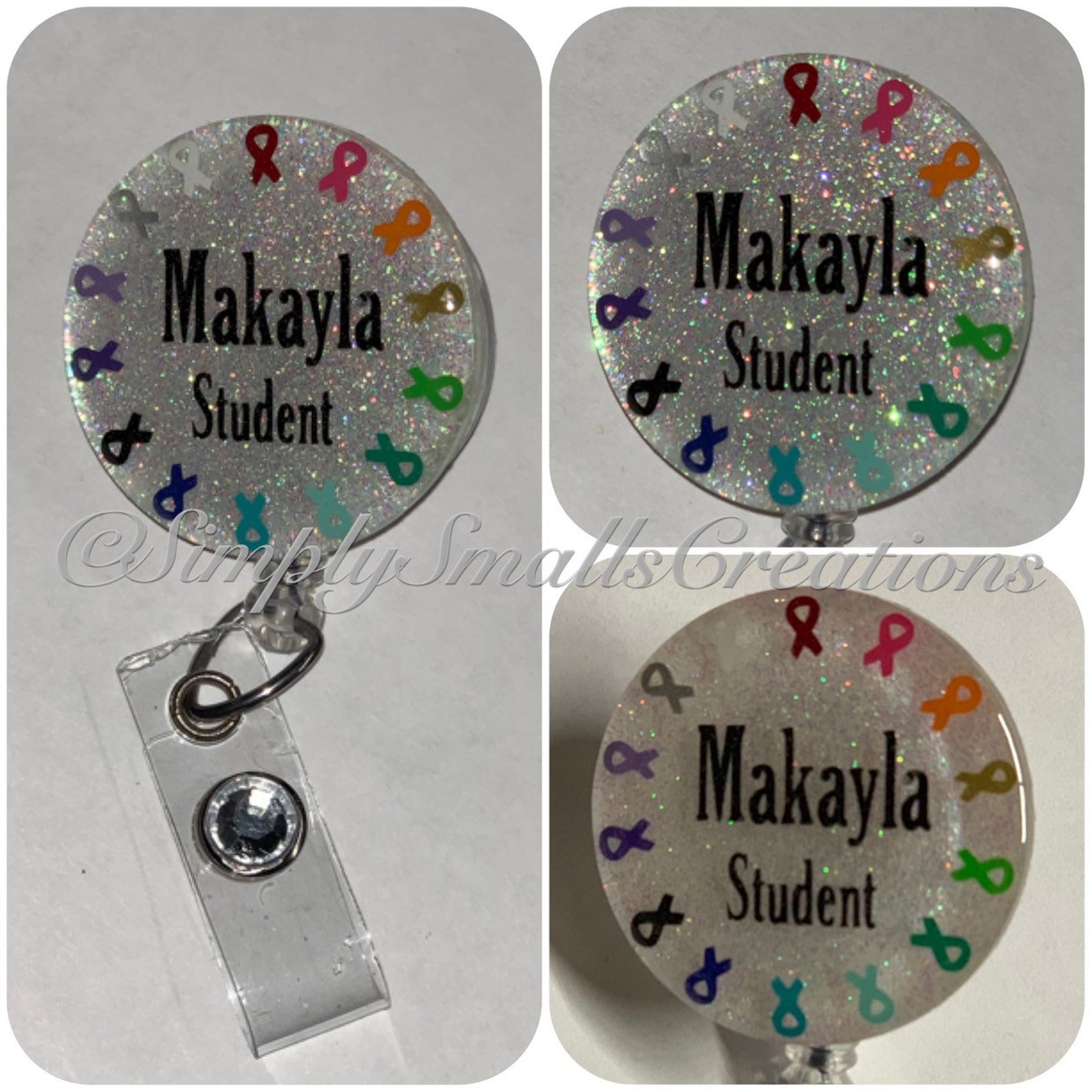 Personalized Cancer Awareness, Oncology Id Badge Reel. Retractable Id ...