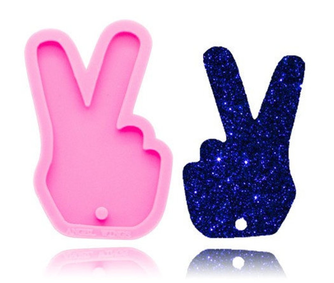 Peace Sign ASL Mold, Peace Out Mold, Peace Sign Hand Mold - Sign ...