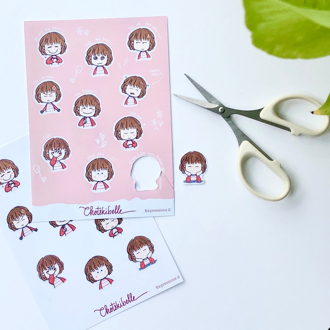 Printable Sticker Sheet - Expressions 2 | Mood Stickers, Journal ...