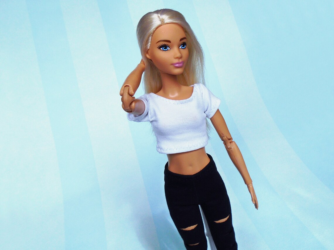 Barbie Clothes Set SHIRT and Ripped PANTS for Dolls 2 Pcs | Etsy