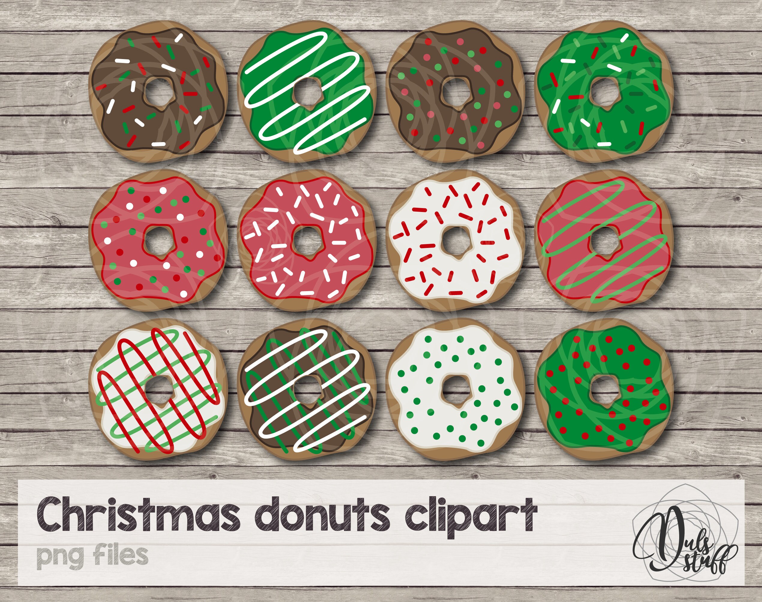 Christmas Donuts Clipart, Red Donut, Christmas, Donuts, Christmas ...