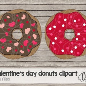 Valentine's Day Donuts Clipart, Red Donut, Valentine's Day, Donuts ...