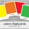 Tarjetas de colores imprimibles para niños ingles-español - Etsy México