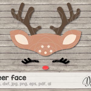 Deer, Deer Face, Deer Face Svg, Deer Face Cricut, Deer Face Silhouette ...