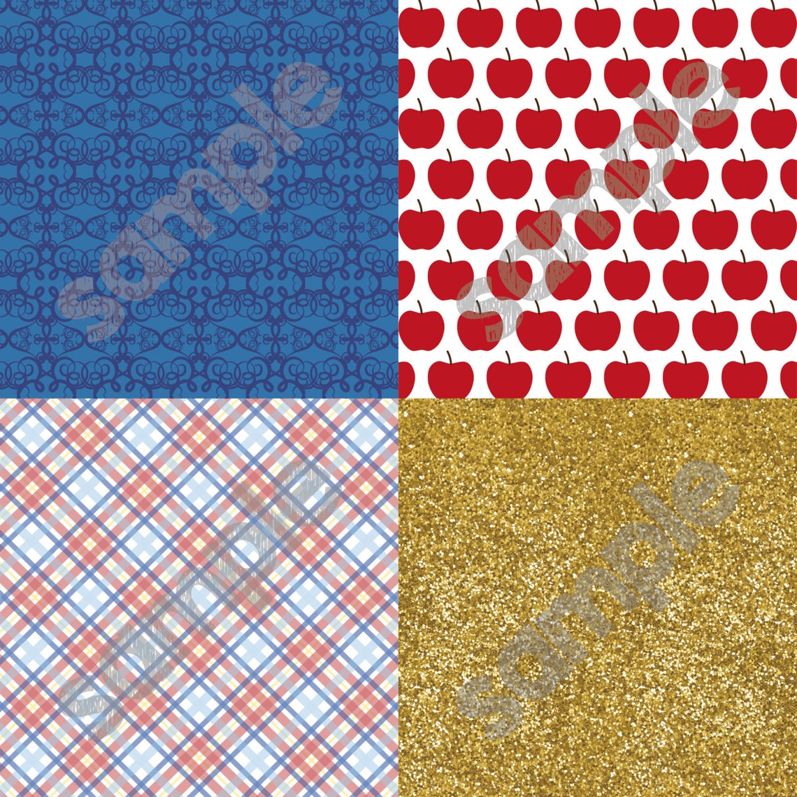 Snow White Digital Paper Pack, Instant Download, 12" X 12" - Etsy