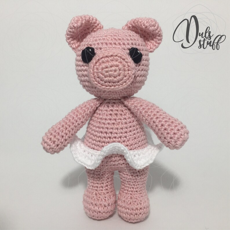CROCHET PATTERN in English Emma the Pig 18 Cm/7 In. Pig - Etsy