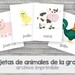 Printable Farm Animal Cards for Kids in Spanish. - Etsy