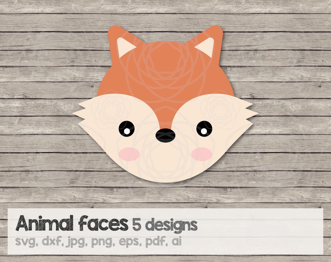 Caras de animales svg caras de animales cricut mapache - Etsy México