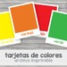Tarjetas de colores imprimibles para niños en español - Etsy España