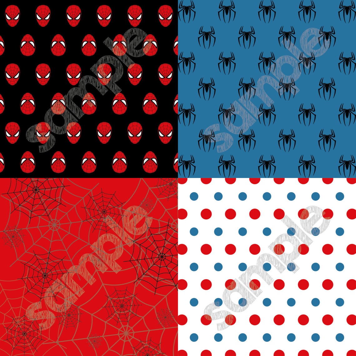 Paquete de papel digital de Spiderman descarga inmediata - Etsy México