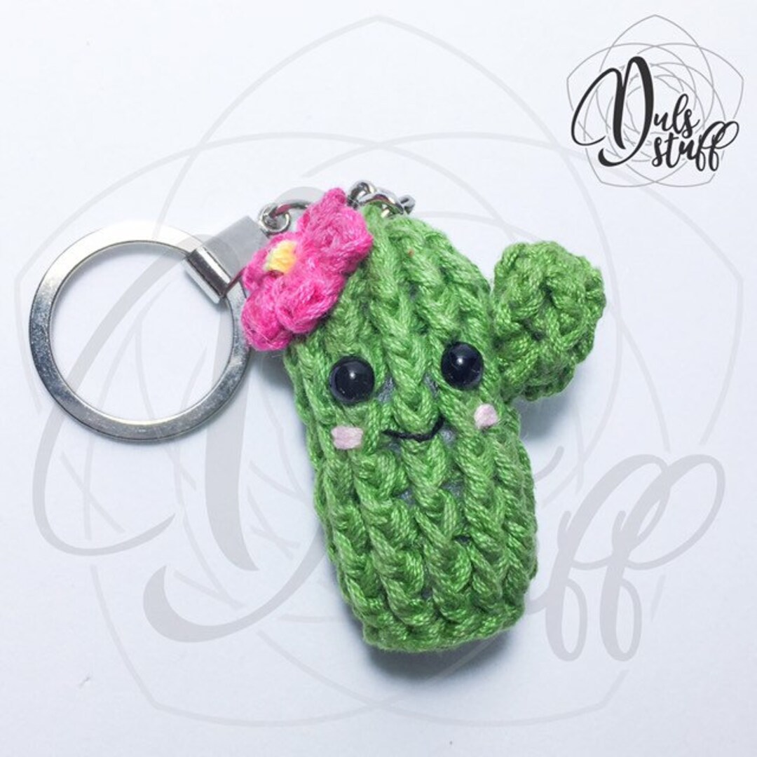Cactus Crochet Keychain, Cactus Crochet, Cactus Amigurumi, Cacti ...