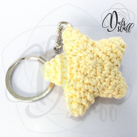 Star crochet keychain, crochet star, star amigurumi, crochet, bag charm ...