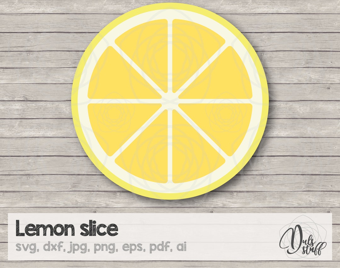 Lemon Slice Svg, Lemon Slice Cricut, Lemon Slice Silhouette, Lemon ...
