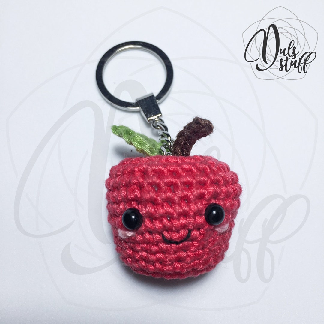 Apple Crochet Keychain Crochet Apple Apple Amigurumi - Etsy