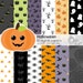 Halloween Digital Paper Pack, Ghosts, Pumpkins, Bats, Spiders, Cobweb ...