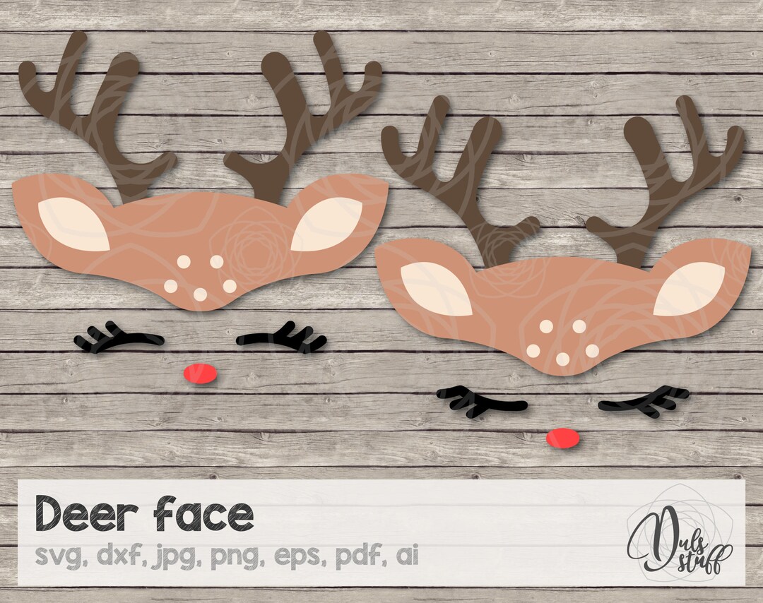 Deer, Deer Face, Deer Face Svg, Deer Face Cricut, Deer Face Silhouette ...
