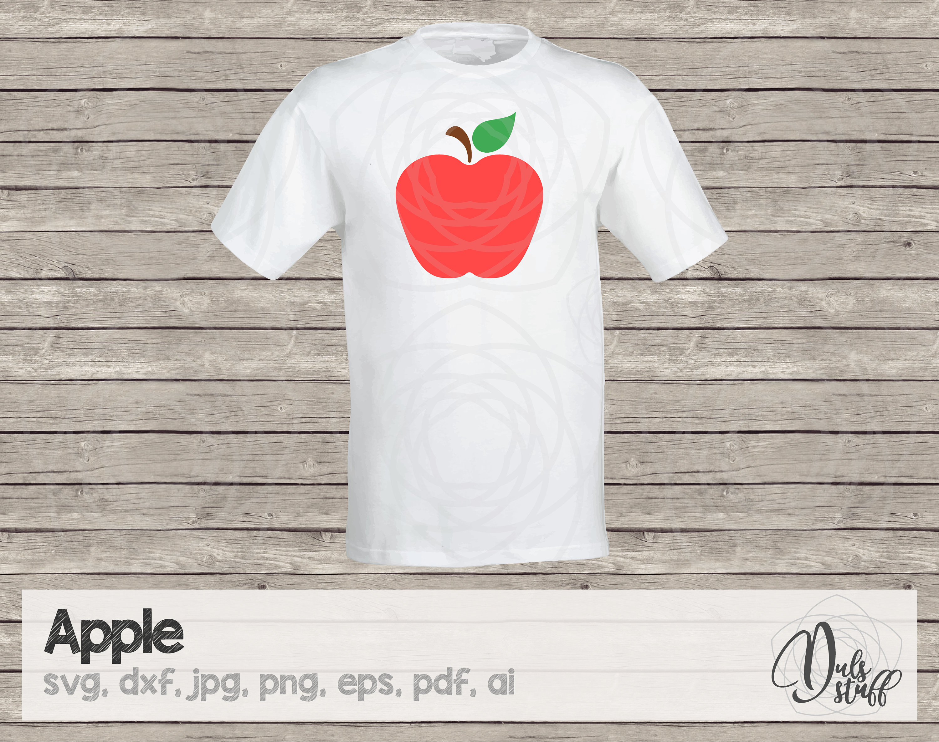Apple svg apple apple silhouette apple cut files apple | Etsy