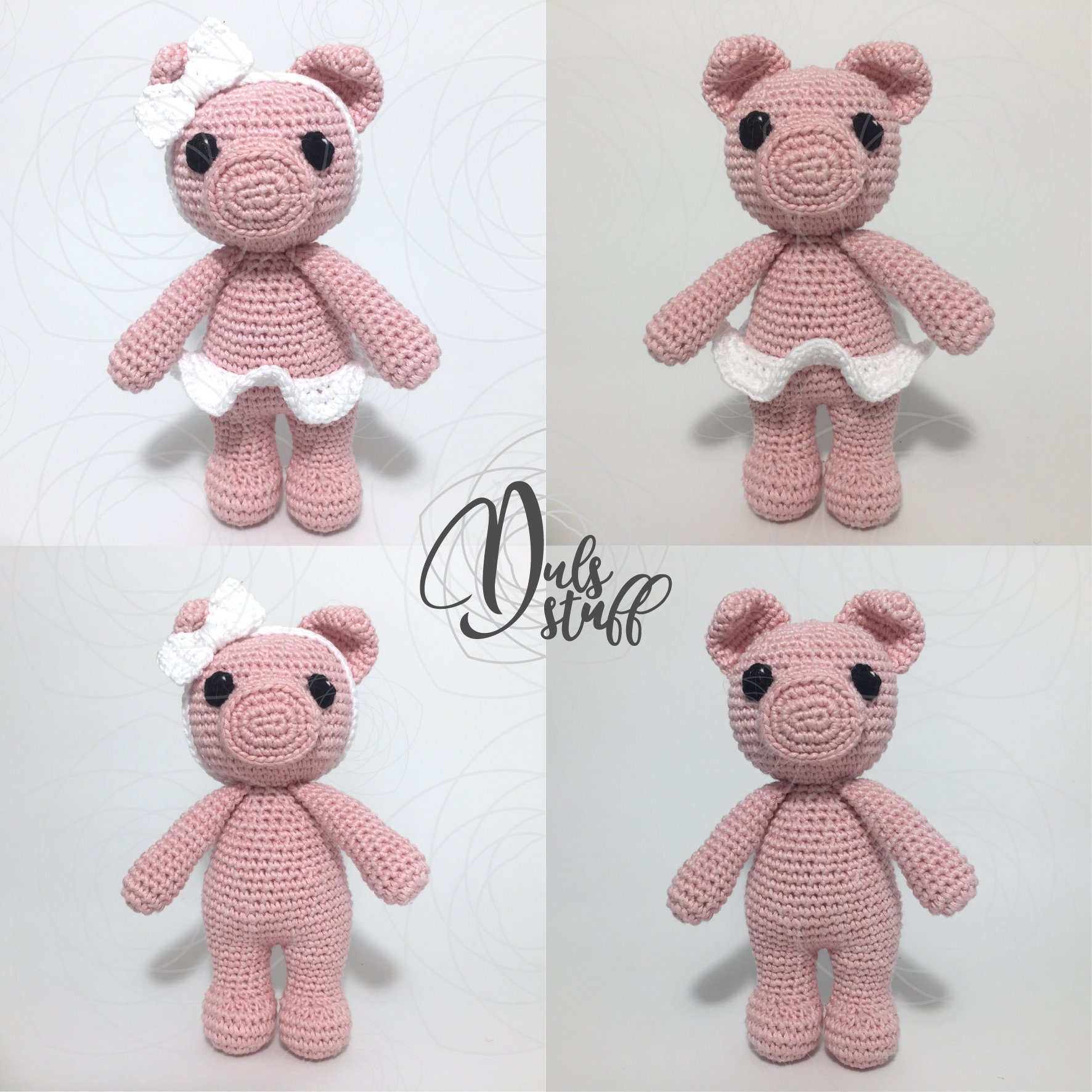 CROCHET PATTERN in English Emma the Pig 18 Cm/7 In. Pig - Etsy