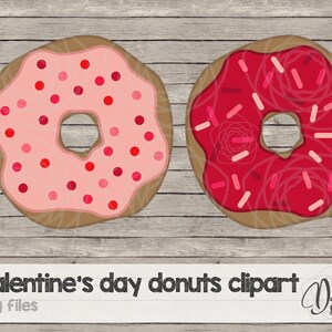 Valentine's Day Donuts Clipart, Red Donut, Valentine's Day, Donuts ...