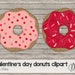 Valentine's Day Donuts Clipart Red Donut Valentine's - Etsy