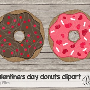 Valentine's Day Donuts Clipart, Red Donut, Valentine's Day, Donuts ...