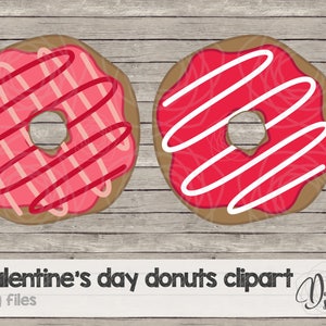 Valentine's Day Donuts Clipart, Red Donut, Valentine's Day, Donuts ...