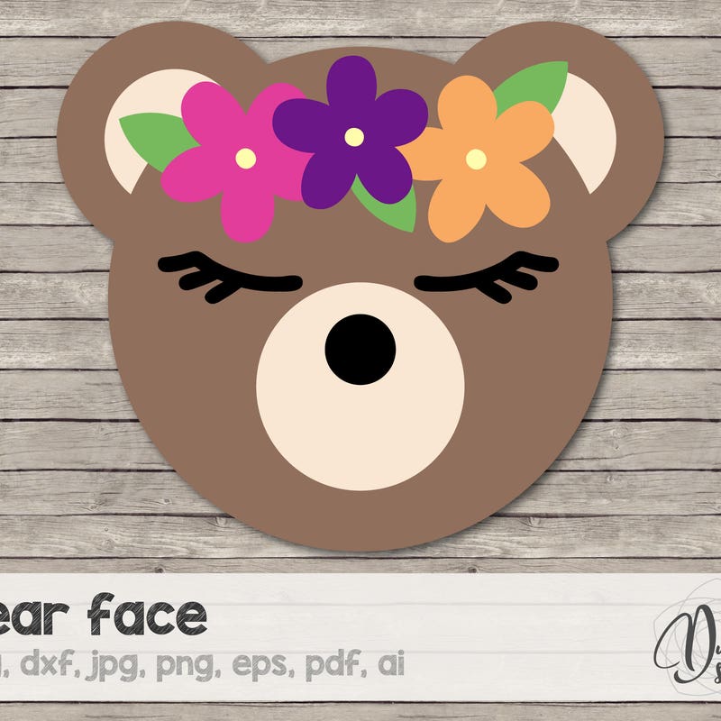 Bear Face Svg - Etsy