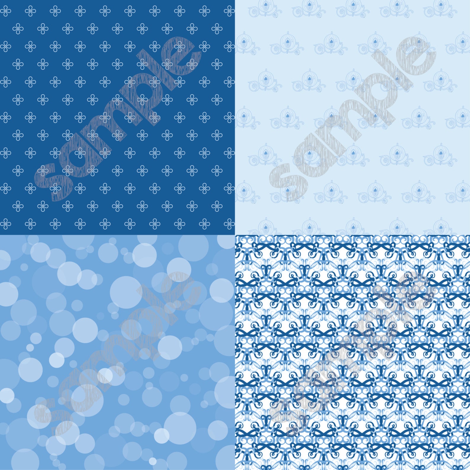 Cinderella Digital Paper Pack Instant Download 12 X | Etsy