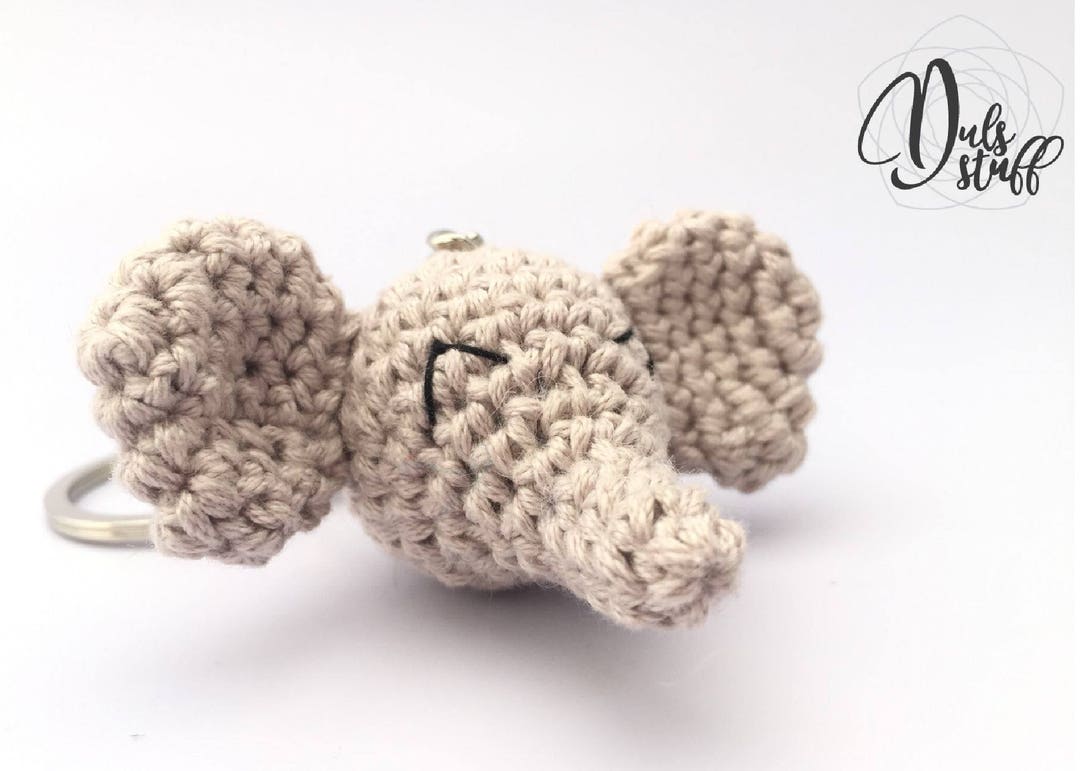 Elephant Crochet Keychain, Elephant Crochet, Elephant Amigurumi ...