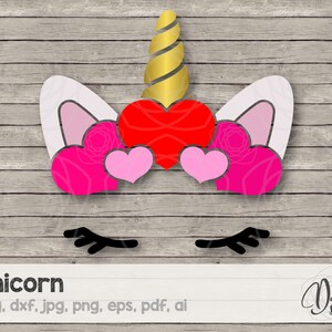 Unicorn With Hearts Svg Unicorn Svg Heart Svg Cricut Svg - Etsy UK